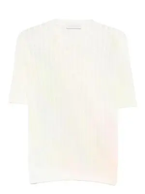 LUIGI GENTILE Short-sleeve Sweater - Neutrals