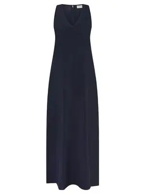 CRUNA Lauren V-neck Maxi Dress - Blue