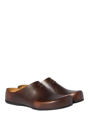 Miu Miu Leather Mules - Palisander