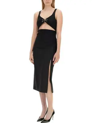 Moschino Cut-out Midi Dress - Black