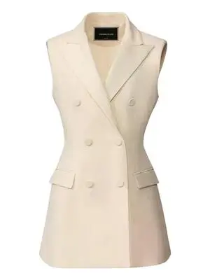 Fabiana Filippi Double-breasted Sleeveless Jacket - Neutrals