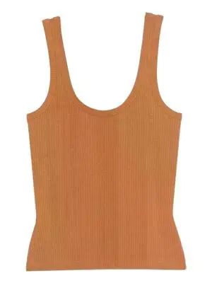 TELA Ribbed-knit Tank Top - Brown