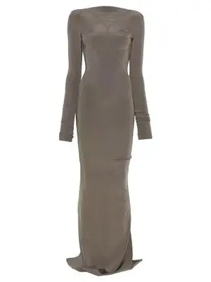 Rick Owens Temple Long-sleeve Maxi Dress - Grey