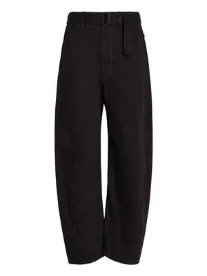 LEMAIRE High-rise Barrel-leg Jeans - Black