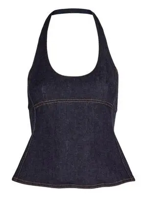 Jacquemus Le Haut De-Nîmes Lavoir Denim Top Navy