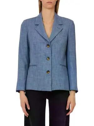 Liu Jo Buttoned Notched Jacket - Blue