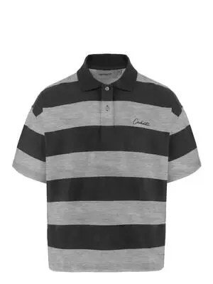 Carhartt Work In Progress Striped Polo Shirt - Black