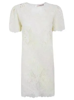 TWINSET Scalloped Lace Dress - Neutrals