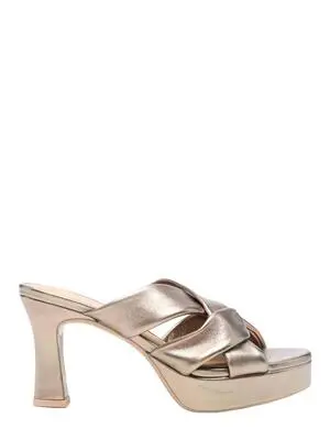 Unisa Ocan Woven Platform Sandals - Brown