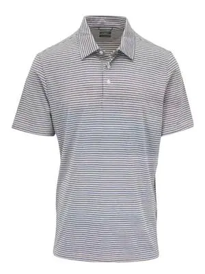 Faherty Brand Striped Polo Shirt - Grey