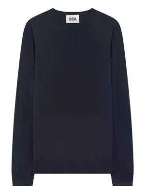 Alpha Studio Crew Neck Sweater - Blue