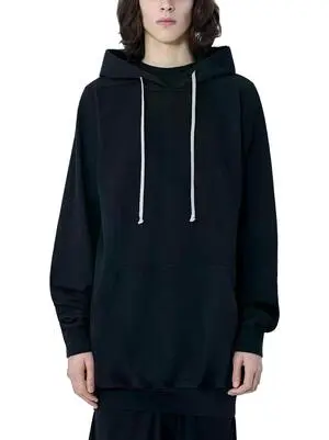Rick Owens Drawstring Cotton Hoodie - Black