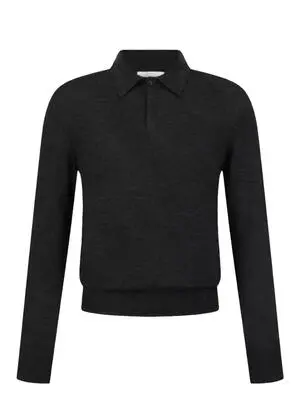 AMOMENTO Collared Knitwear - Grey