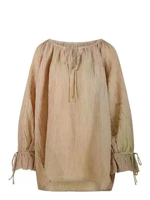 BY MALENE BIRGER Ruffled-sleeve Blouse - Neutrals