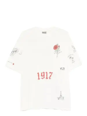 Balenciaga Tattoo T-shirt - Neutrals