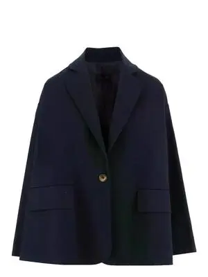 F.IT Flap-pocket Single-button Blazer - Blue