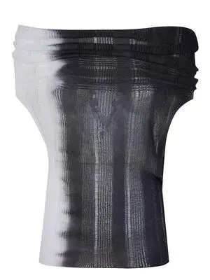 PIERANTONIOGASPARI Tie-dye Strapless Top - Black