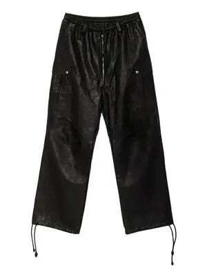 A DICIANNOVEVENTITRE Leather Trousers - Black