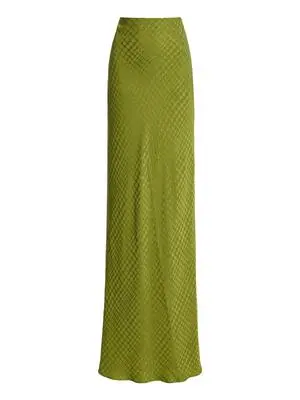 CHRISTOPHER JOHN ROGERS Wiggle Dot Jacquard Bias Maxi Skirt