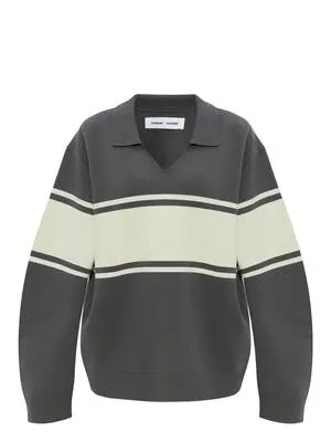 SAMSØE SAMSØE Saanne Polo Sweater - Grey