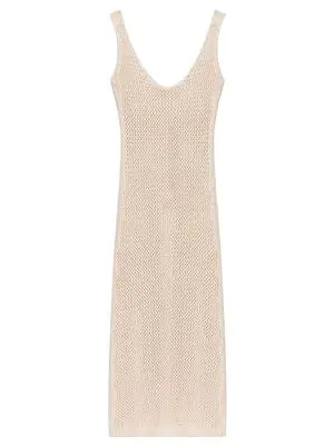 AKEP Sequined Midi Dress - Cream