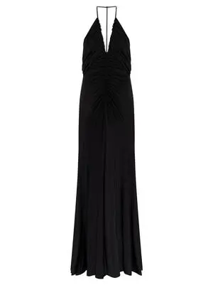 SELF-PORTRAIT Draped Dress - Black