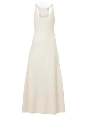 TOTEME Cotton Tweed Maxi Dress - Beige