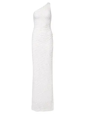 Missoni Lamé One-shoulder Maxi Dress - White