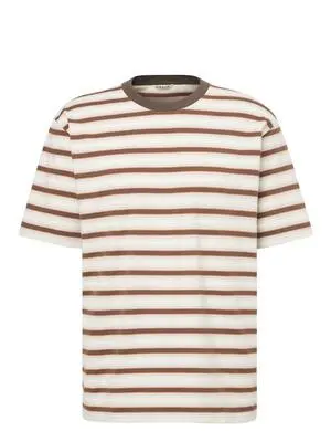 Auralee Striped Cotton Jersey T-shirt - Brown