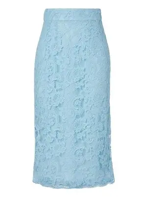 Dolce & Gabbana Lace Pencil Skirt - Blue