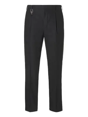 Prada Cotton Straight Leg Trousers - Black