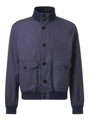 Dunhill Cotton-blend Twill Bomber Jacket - Blue