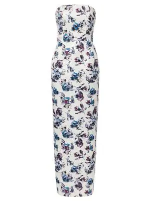 EMILIA WICKSTEAD Laelia Floral Bustier Gown - White