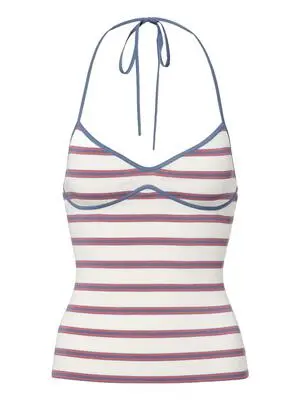 Faithfull The Brand Citara Striped Halterneck Top - Multicoloured