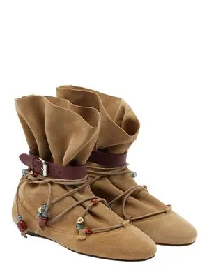 Isabel Marant Étoile Letiz Suede Ankle Boots - Beige