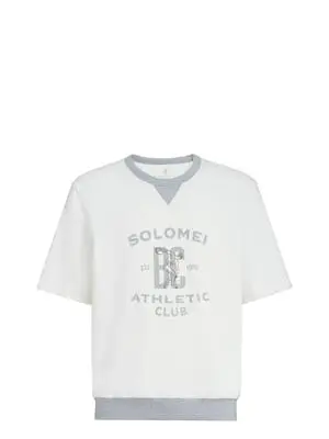 Brunello Cucinelli Logo Cotton Sweatshirt - White