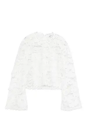 SELF-PORTRAIT Lace Top - White