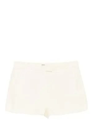 Khaite Lane Linen Shorts - Beige