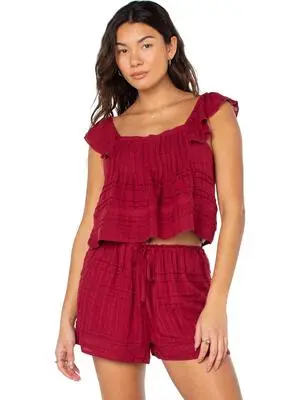 Roxy Coastal Rays Top - Biking Red