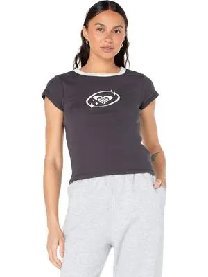 Roxy Saturn Classic 90s Baby Tee - Phantom