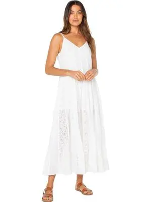 Roxy Jardin Bloom Maxi Dress Cloud Dancer Solid
