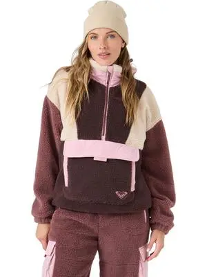 Roxy Half-Zip Sherpa Anorak Fog