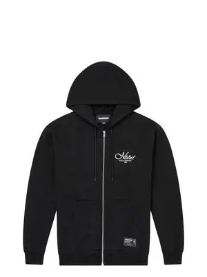 NEIGHBORHOOD Staple Logo-print Cotton-fleece Zip-up Hoodie - Black