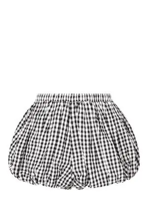 Alix Of Bohemia Briar Gathered Checked Cotton Shorts Multi