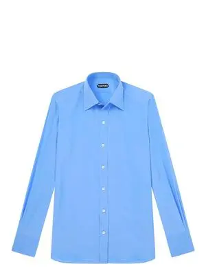 TOM FORD TOM FORD - Silk-Charmeuse Shirt - Men - Blue  Blue