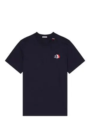 Moncler Logo-appliquéd Cotton-jersey T-shirt - Blue