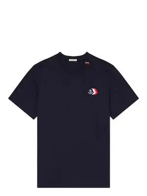 Moncler Moncler - Logo-Appliquéd Cotton-Jersey T-Shirt - Men - Blue - S Navy