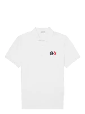 MONCLER Moncler - Logo-Appliquéd Cotton-Piqué Polo Shirt - Men - White - S