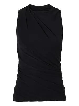 Rick Owens Gathered Stretch-jersey T-shirt - Black