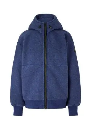 Canada Goose Chilliwack Recycled Wool-Blend Fleece Zip-Up Hoodie Navy
